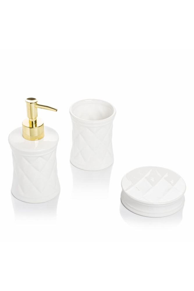 Leo 3 Parça Beyaz Banyo Seti.