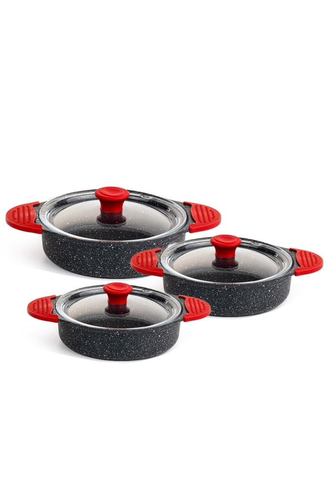 safinox granit sahan seti kahve t4301050207