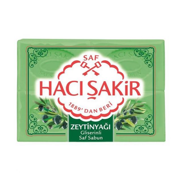 Haci Sakir 4'lu Yesil Zeytin-Gliserin Sabun 500g.