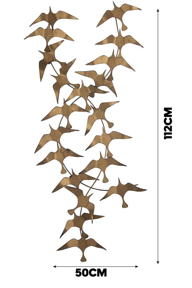 DORELİNE Doreart Bronze Bird Metal Duvar Tablosu, Ev Ofis Duvar Panosu CH115-1.