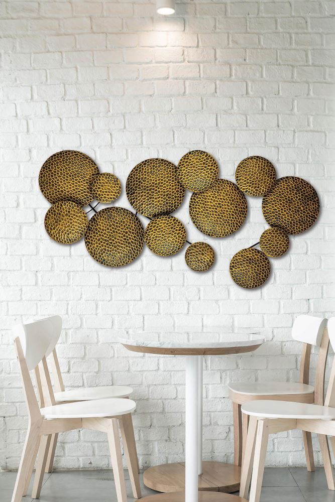 DORELİNE DoreArt Gisella 3 Metal Duvar Tablosu, Ev Ofis Duvar Panosu CH136-3.