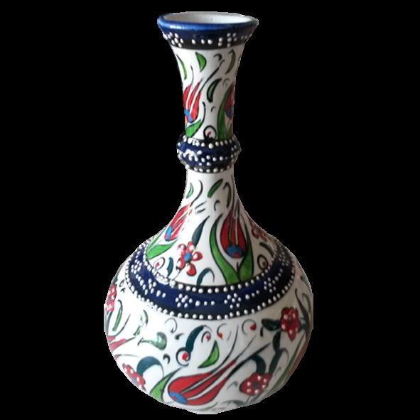 Oğuz Çini 20cm samur çini vazo.