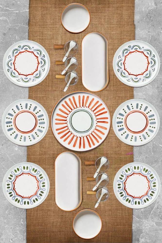 Kitchen Life 23 Piece 6 Person Softline Stackable Breakfast Set Sauce ...