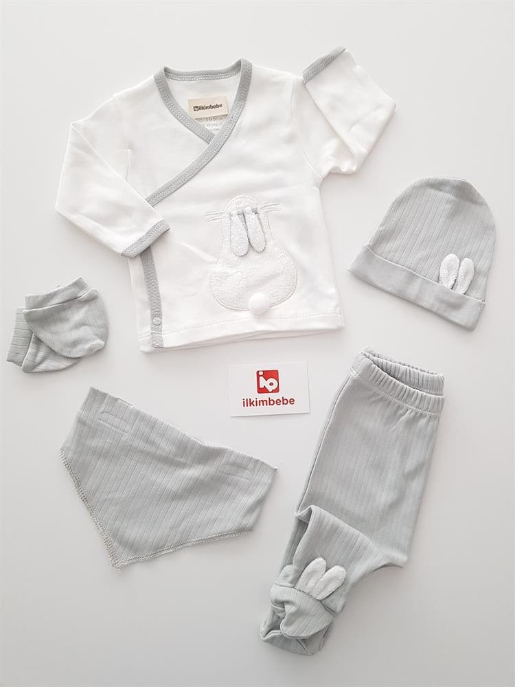 Rabbit 5-Piece Newborn Hospital Discharge Set 11624.