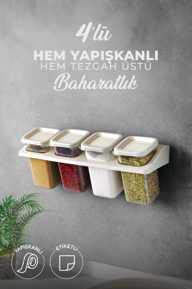 Kitchen Life 4-Piece Labeled Stand Food Storage Container Set Without ...