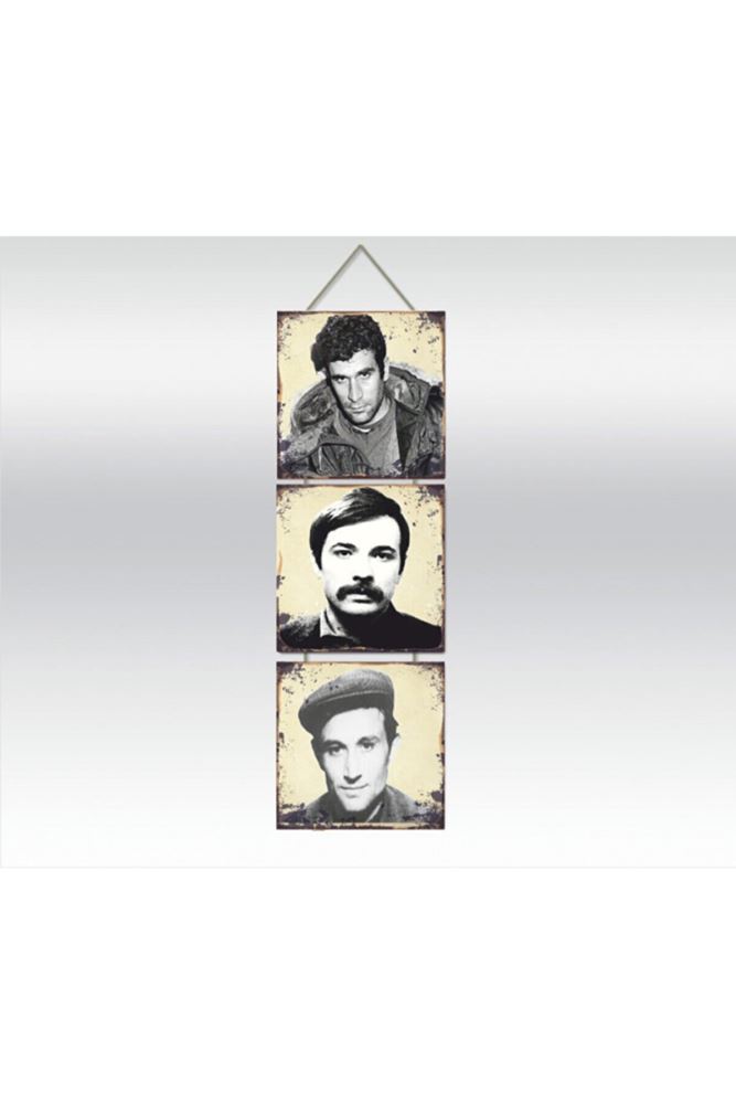 Deniz Gezmiş Mahir Çayan İbrahim Kaypakkaya Üçlü Ahşap Poster.