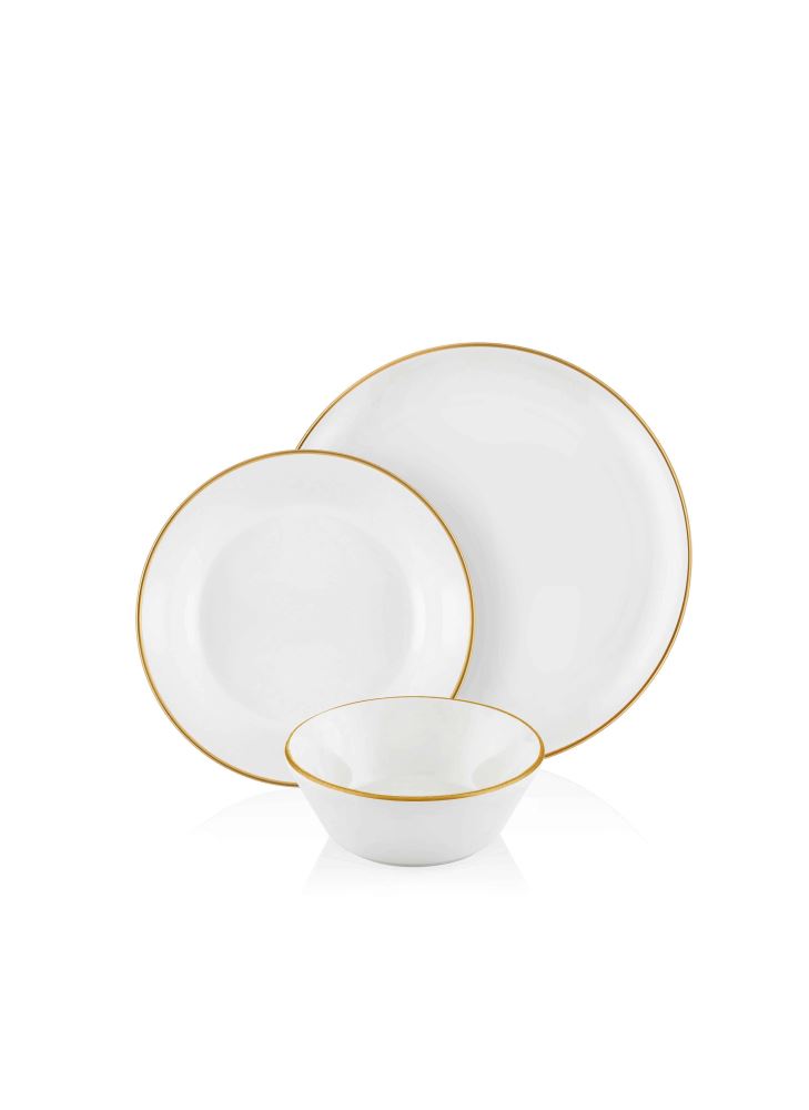 Yemek Seti 18 Parça Gold.