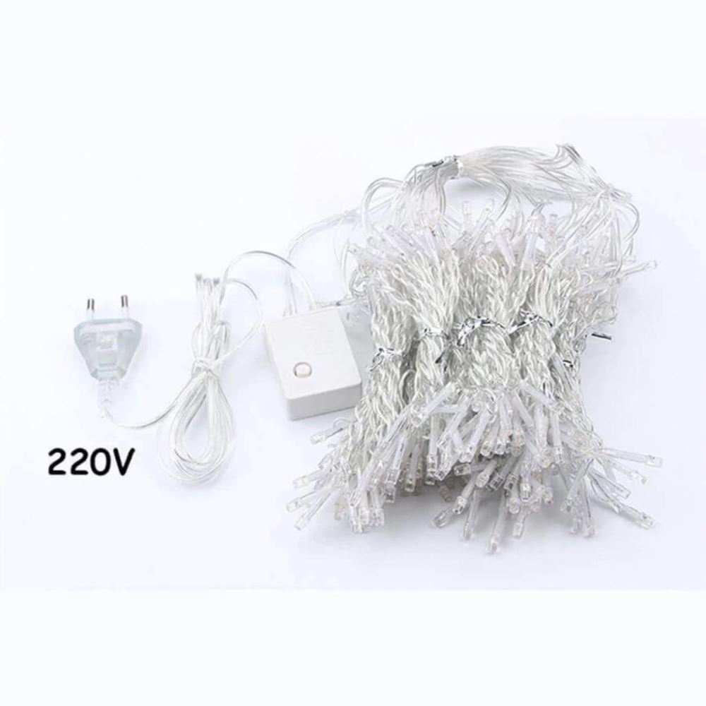 Perde Led Işık 3x1,5 Metre Animasyonlu Işığı Sarı Renkli Led Perde.