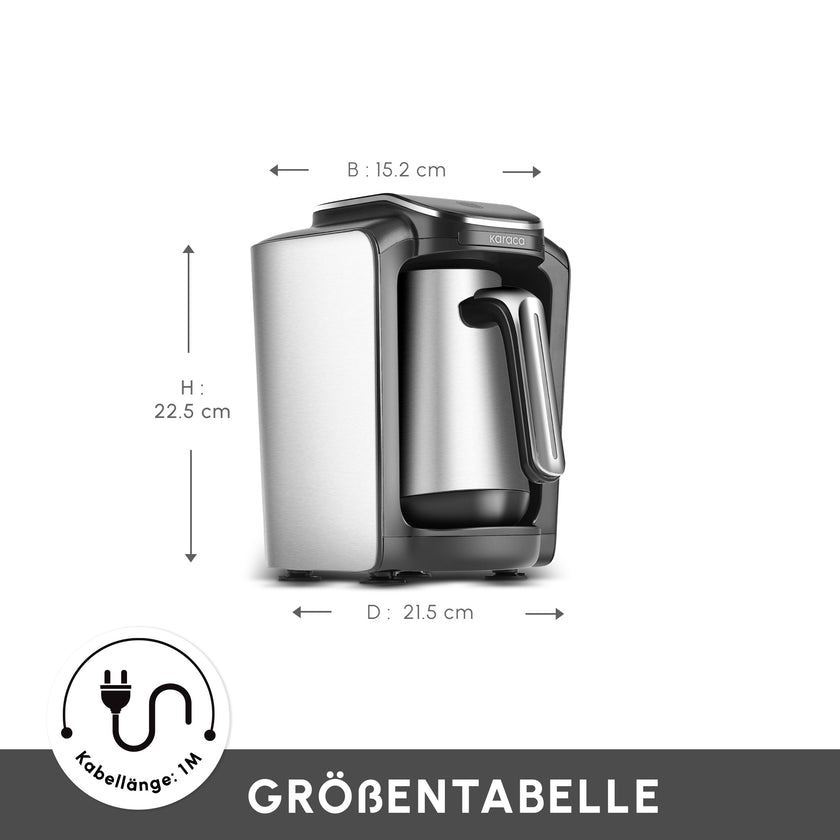 Karaca Hatır Neo Inox Steel Turkish Coffee Maker with Pot.