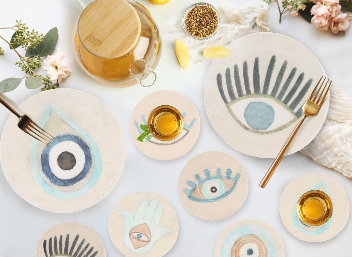 Amulet Pasta Tabağı 6lı Set - 19 cm.