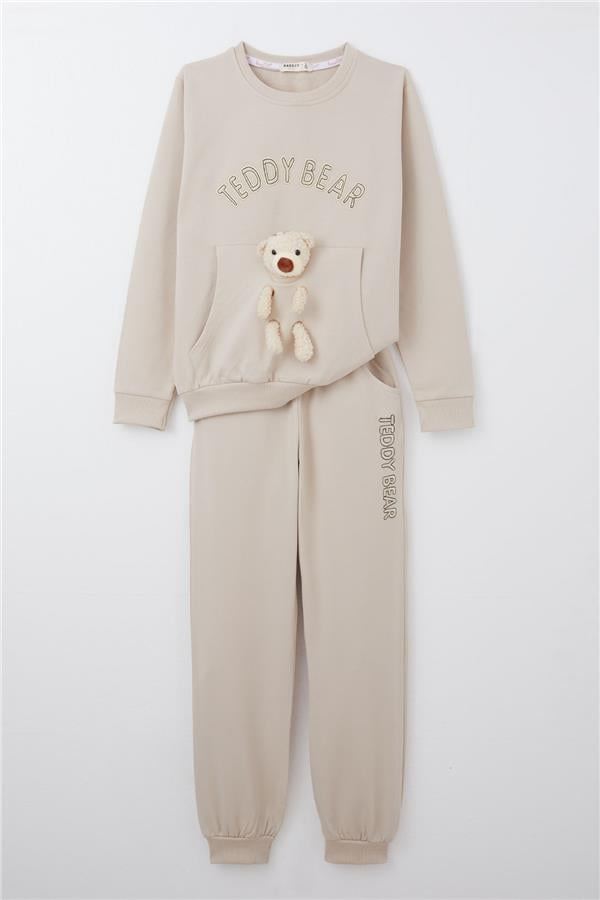 Breeze Girls Tracksuit Set with Teddy Bear Accessory and Embroidered ...