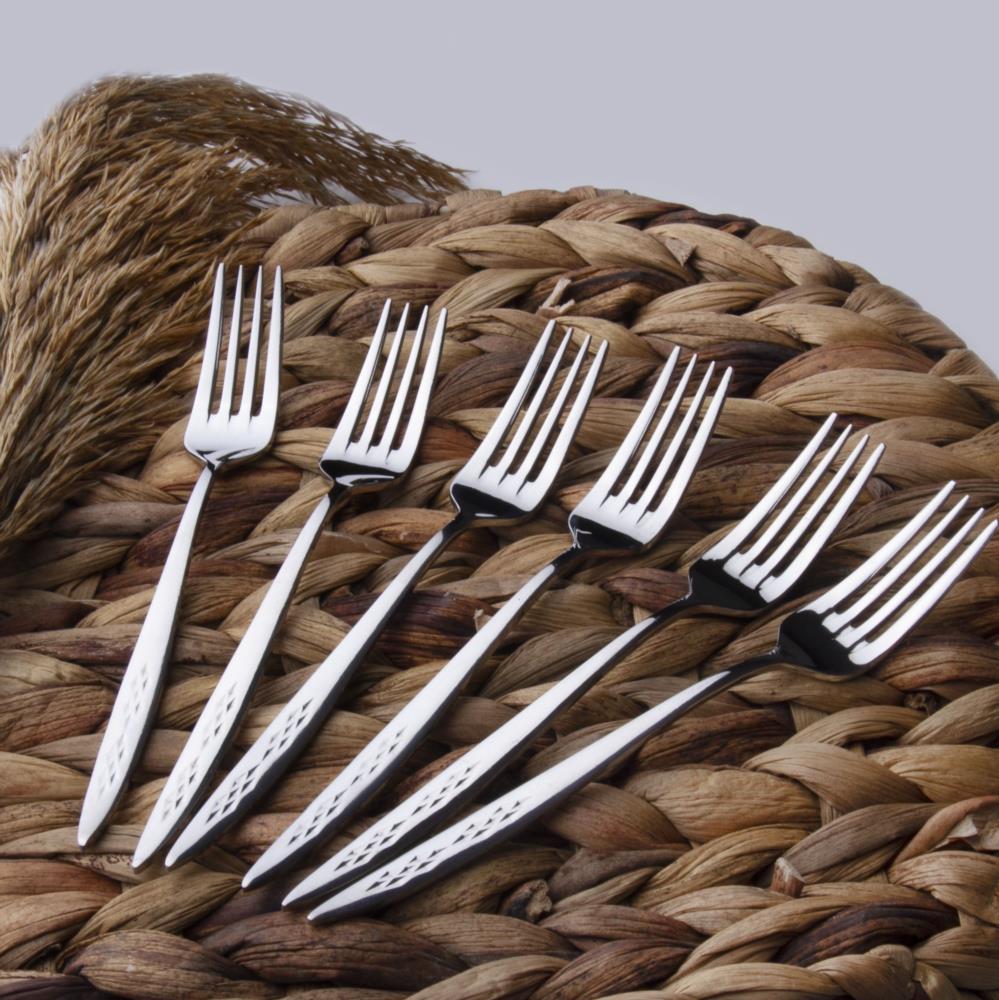 Alaca Elmas 6'Lı Çelik Tatlı Çatalı.