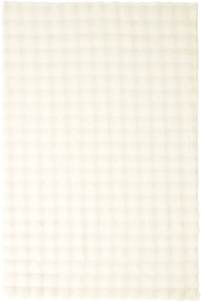 Soft Premium Bubble Rabbit Pelt Plush Carpet Runner - Plain - Cream.