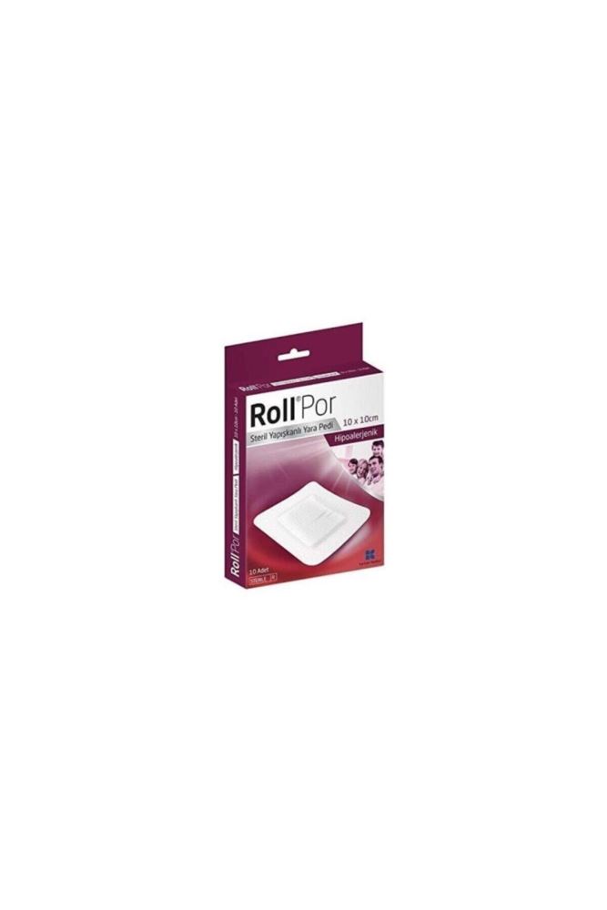 Roll Por 10x10 Cm 10'lu Steril Yapışkanlı Yara Pedi.