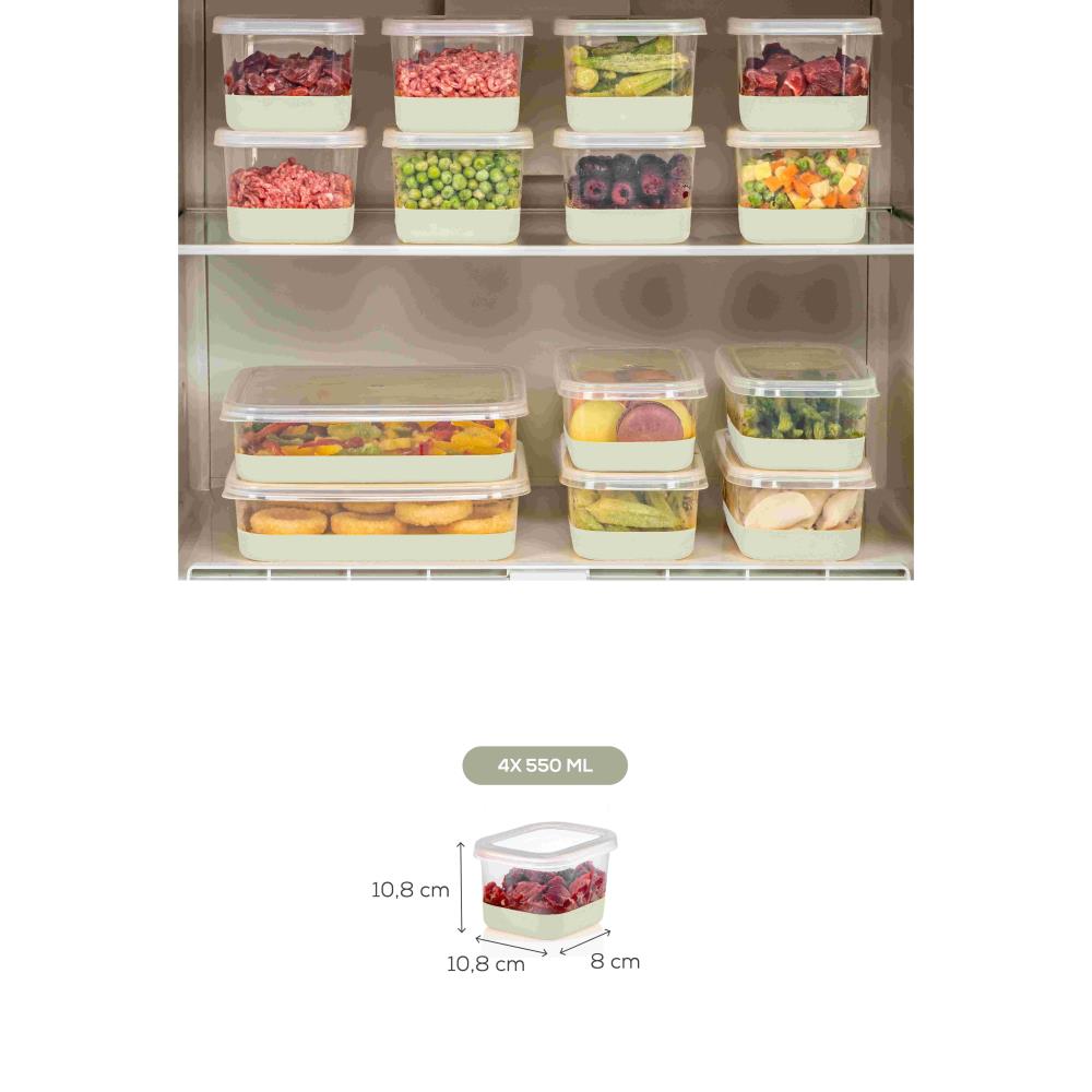 Vienev 4 Piece 550 ml Silicone Based Deep Freezer - Freezer Storage ...
