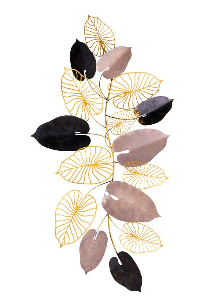 DORELİNE DoreArt Leaf Metal Duvar Tablosu, Ev Ofis Duvar Panosu.