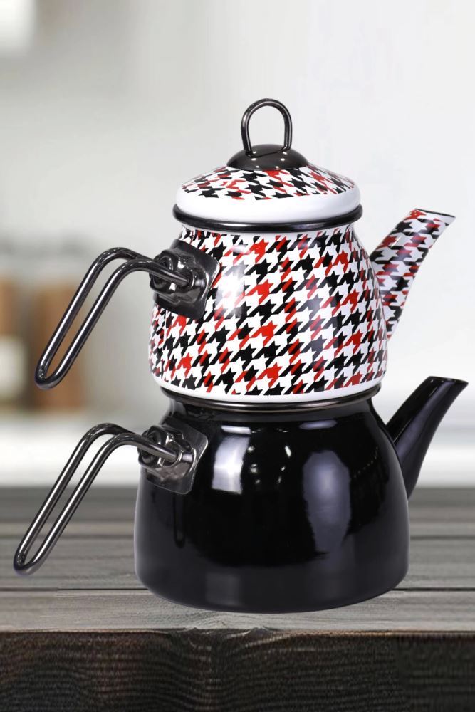 PR Home Forte Black Mini Model Enamel Teapot.