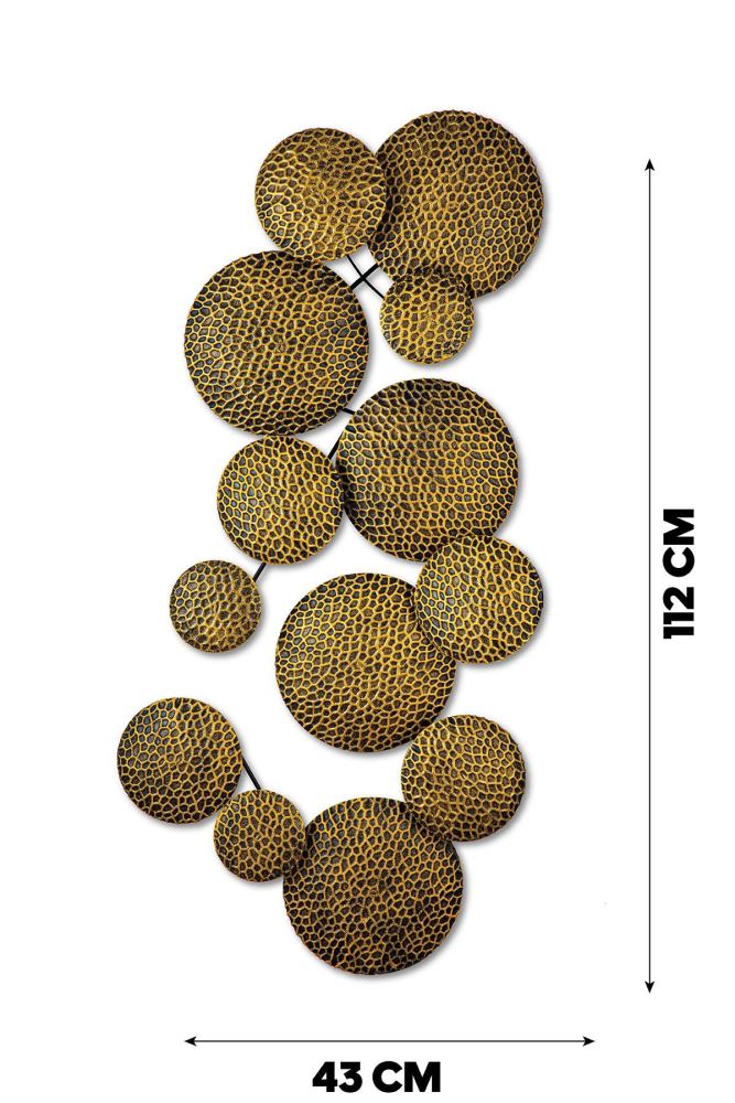 DORELİNE DoreArt Gisella 3 Metal Duvar Tablosu, Ev Ofis Duvar Panosu CH136-3.