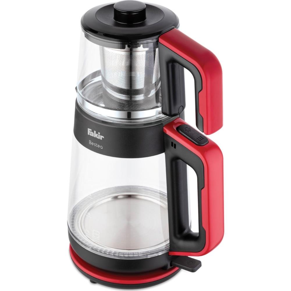 Fakir Bestea 1900 W Black-Red Glass Tea Maker.