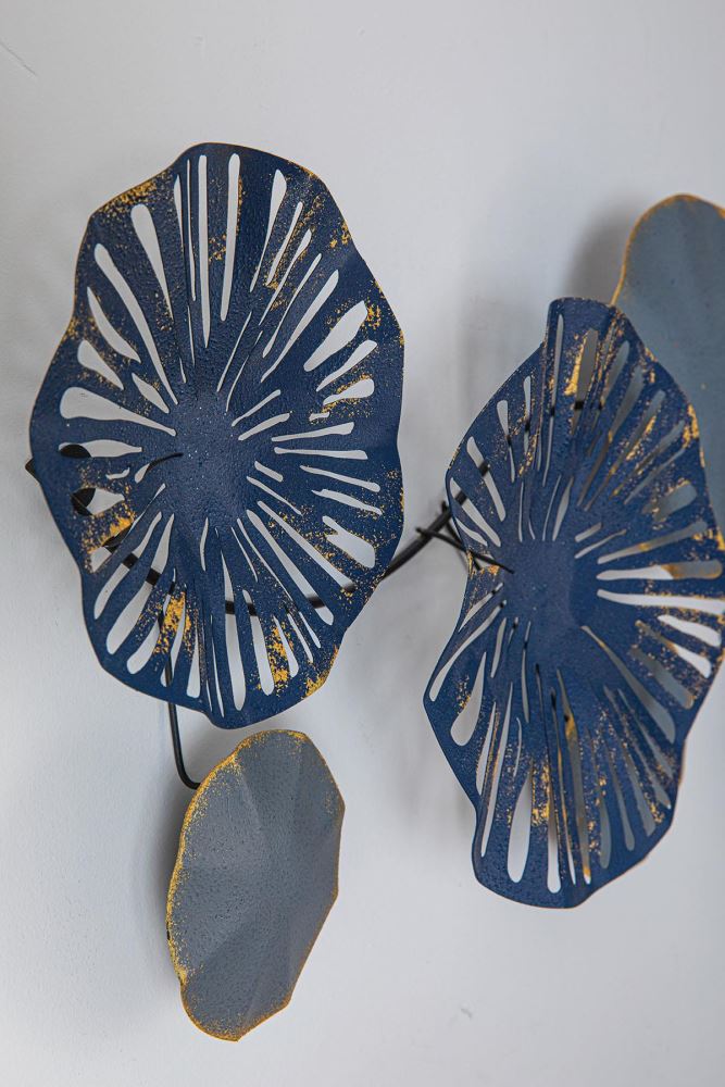 DORELİNE DoreArt Astrid Metal Duvar Tablosu, Ev Ofis Duvar Panosu (Mavi Gri).