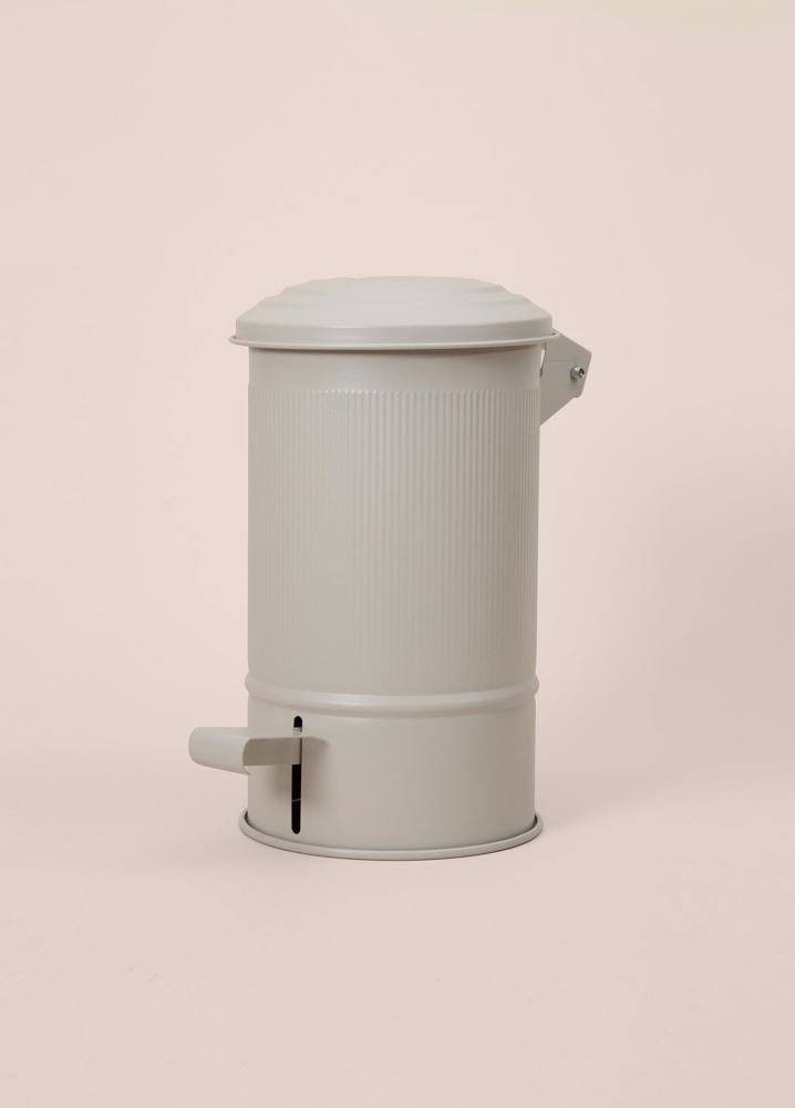 Stripe Kitchen and Bathroom Trash Can Beige 5 Lt.