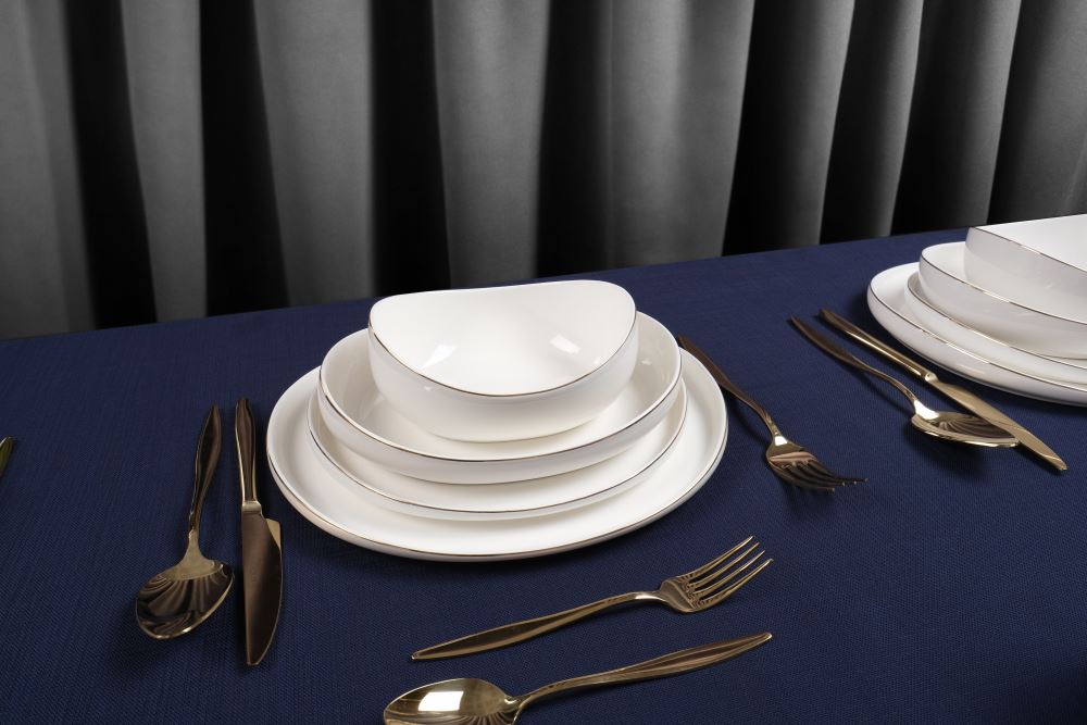 Koch Collection MOON 24 PARÇA PORSELEN YEMEK TAKIMI - ALTIN.