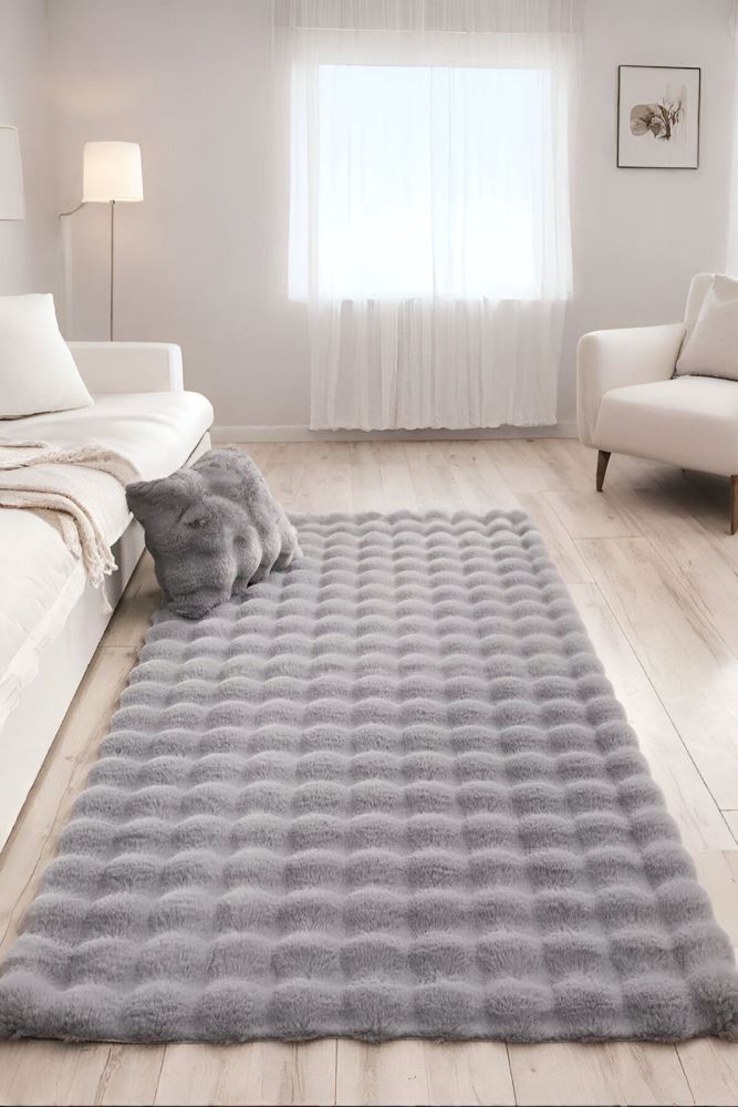 Ultra Soft Bubble Living Room Carpet - Non-Slip Based Dust-Free Easy to ...
