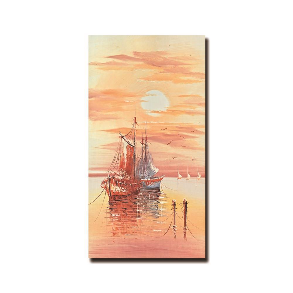 Artmoda Kabartmalı Gün Batımı Kayıklar 2 Tablo MA-610.