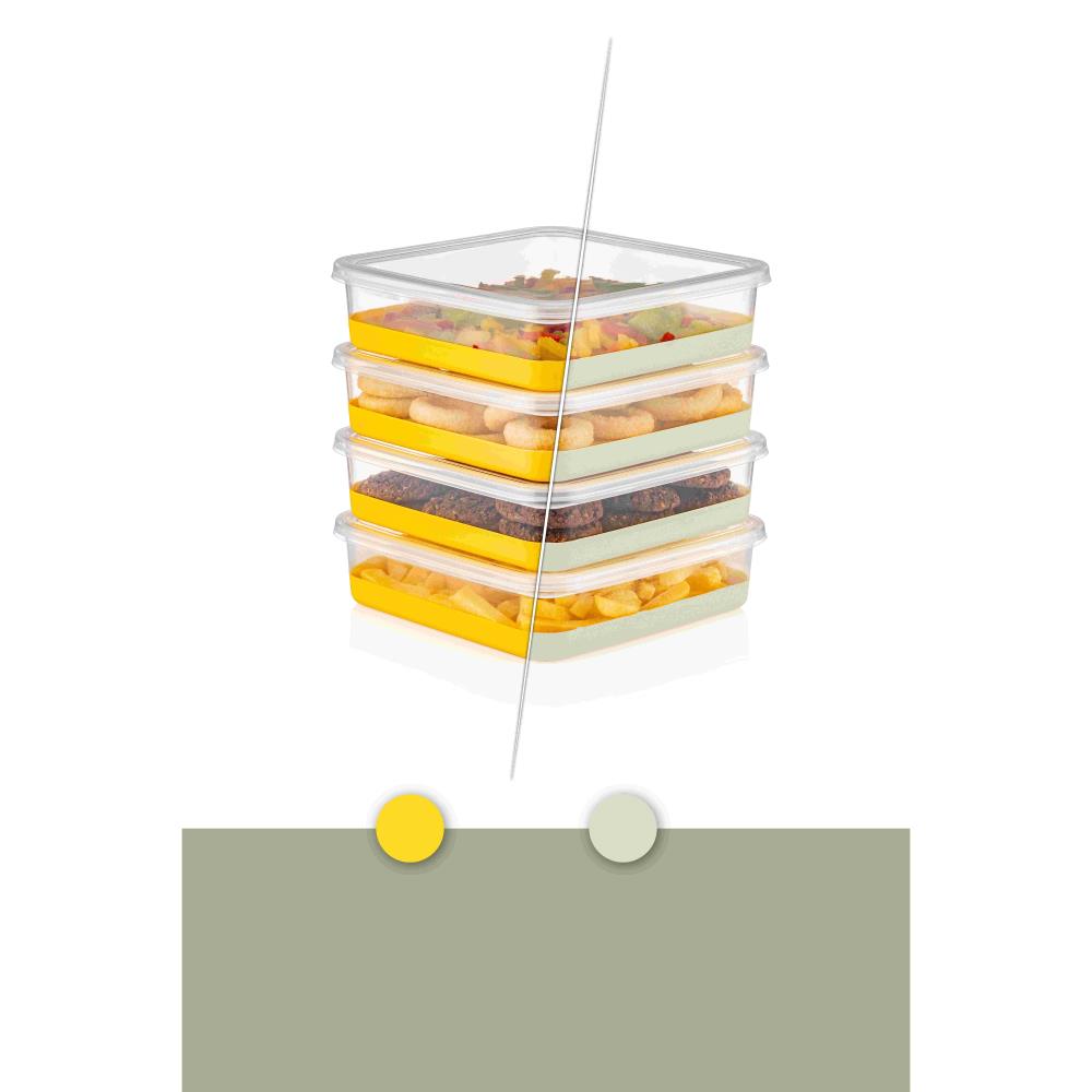 Vienev 4 Piece 550 ml Silicone Based Deep Freezer - Freezer Storage ...