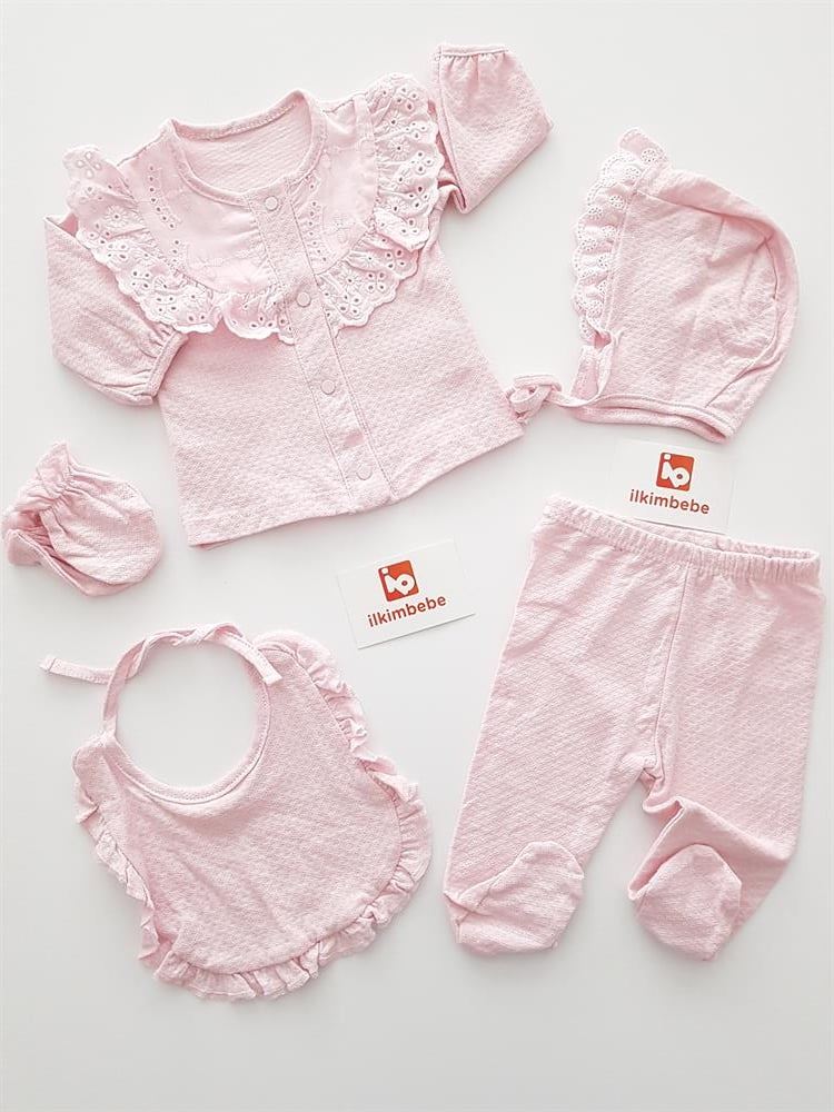 Laced 5-Piece Newborn Hospital Discharge Set 11622.