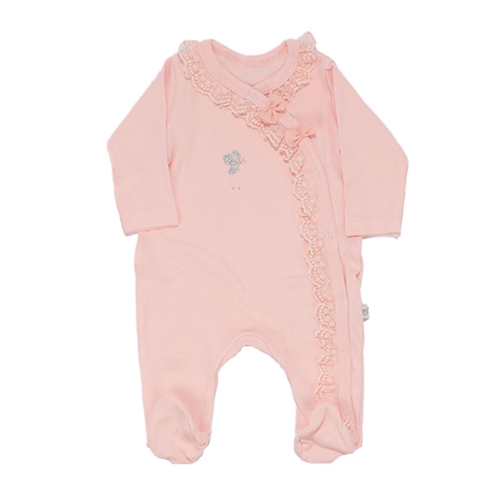 Baby Girl Pink Glittery Butterfly Patterned Lace Bow 10 Piece Hospital ...