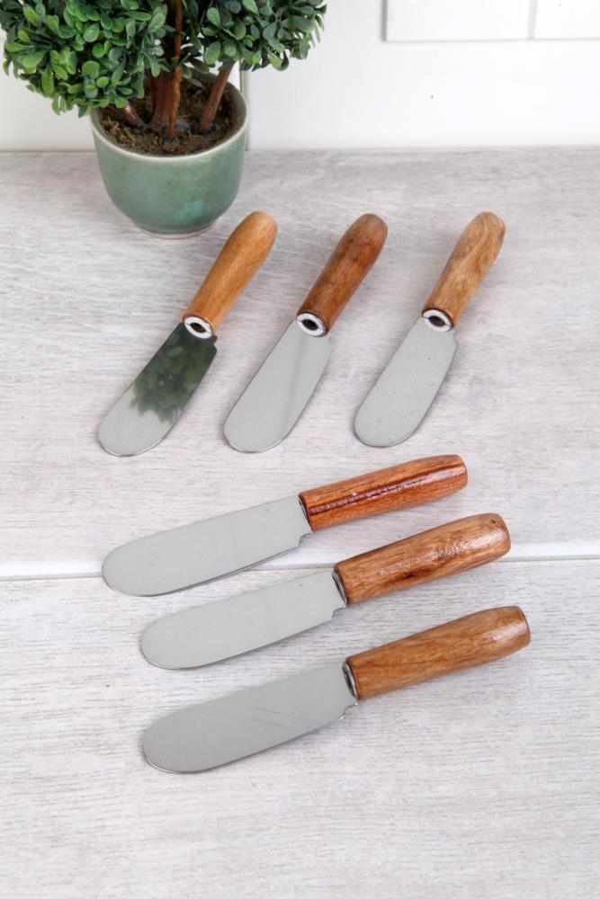 Queen's Kitchen Lux 6 Piece Jam Knife with Bamboo Handle.