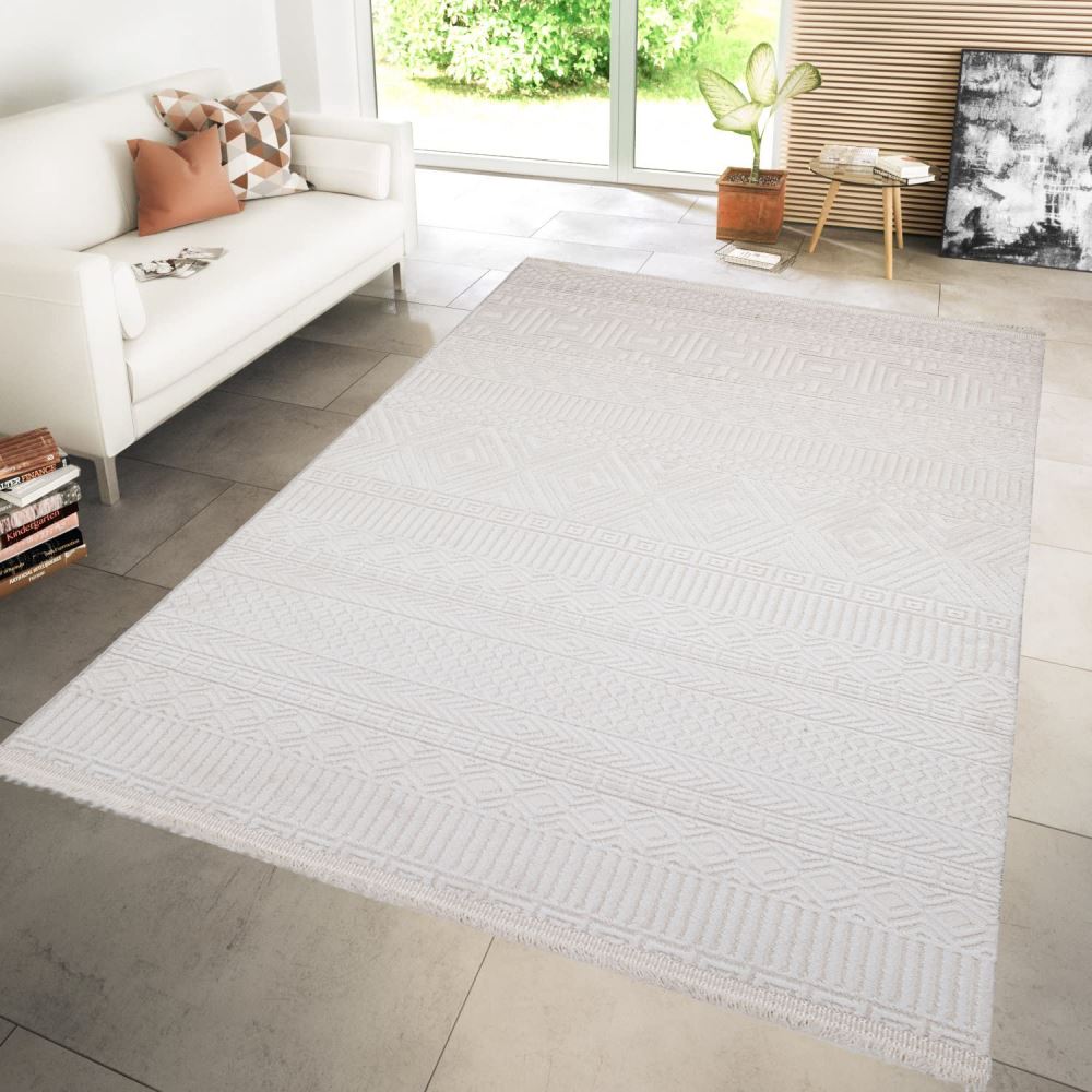 Eliana Home Scandinavian Cream Carpet Living Room Sitting Room Bedroom ...
