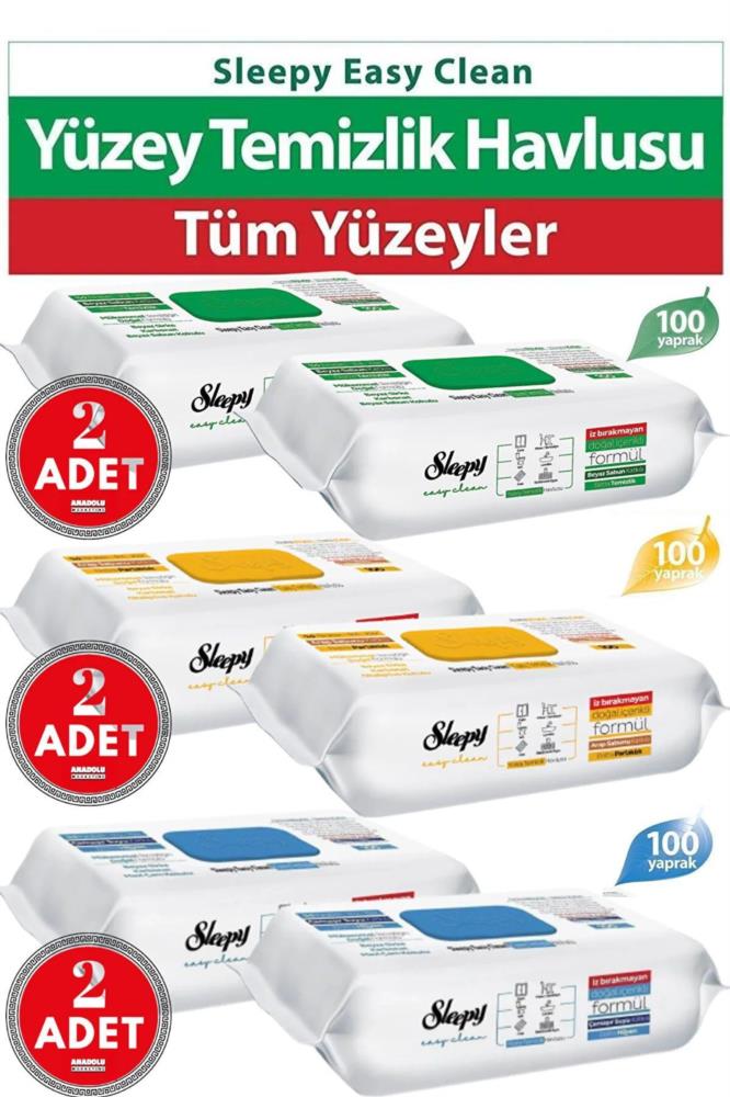 Sleepy Easy Clean 6'lı ( 6x100) Beyaz Sabun & Çamaşır Suyu & Arap ...