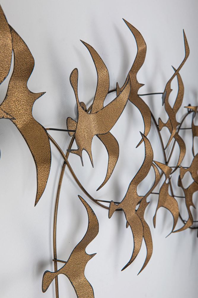 DORELİNE Doreart Bronze Bird Metal Duvar Tablosu, Ev Ofis Duvar Panosu CH115-1.