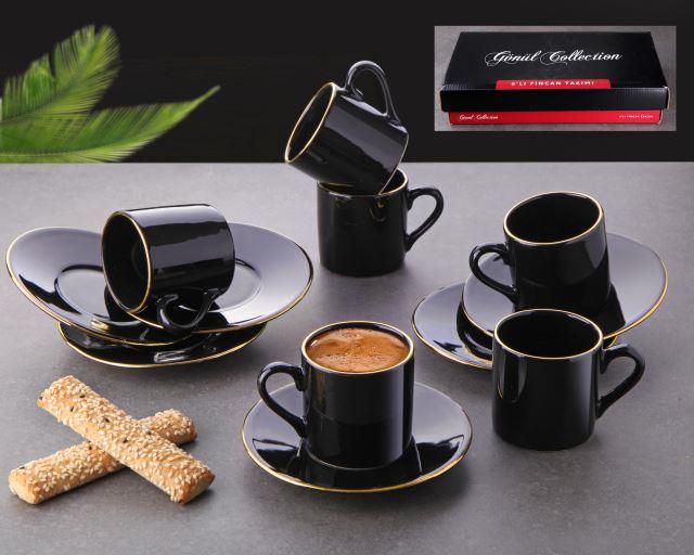 Gönül Porselen 6'Lı Fincan Takımı G3106 Mehmet Efendi Kahvesi Hediye.