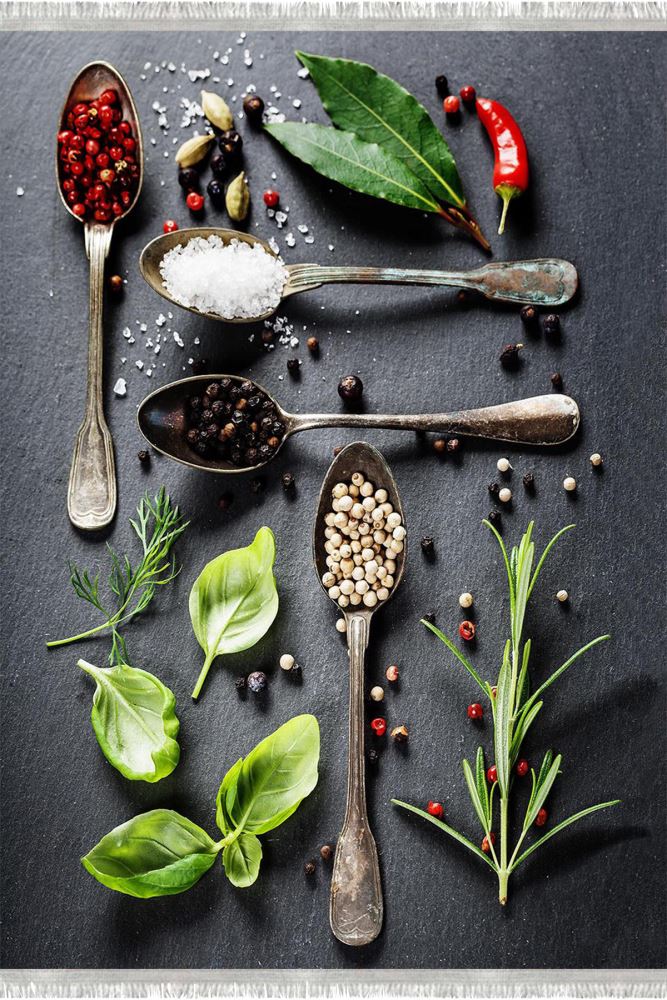 Novus Home Yıkanabilir Kaymaz Deri Tabanlı Dijital Baskılı Mutfak Serisi Halı. MK-9008A-VR.