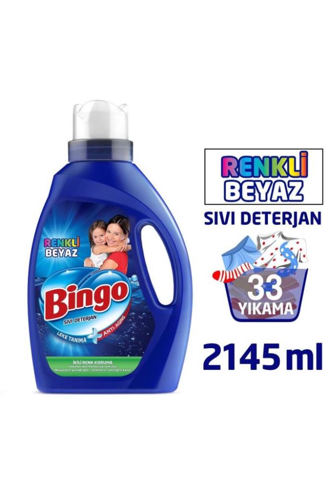 Bingo Colored White Liquid Laundry Detergent 2145 ml.