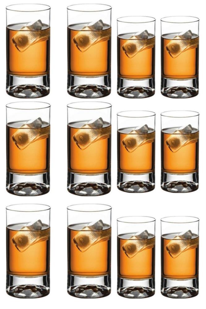 Paşabahçe Nude Ice Dibi Highball 12 Parça Longdrink Kokteyl ve Meşrubat ...
