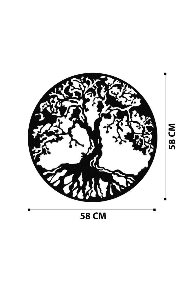 DORELİNE DoreArt Tree Metal Duvar Tablosu, Ev Ofis Duvar Panosu.