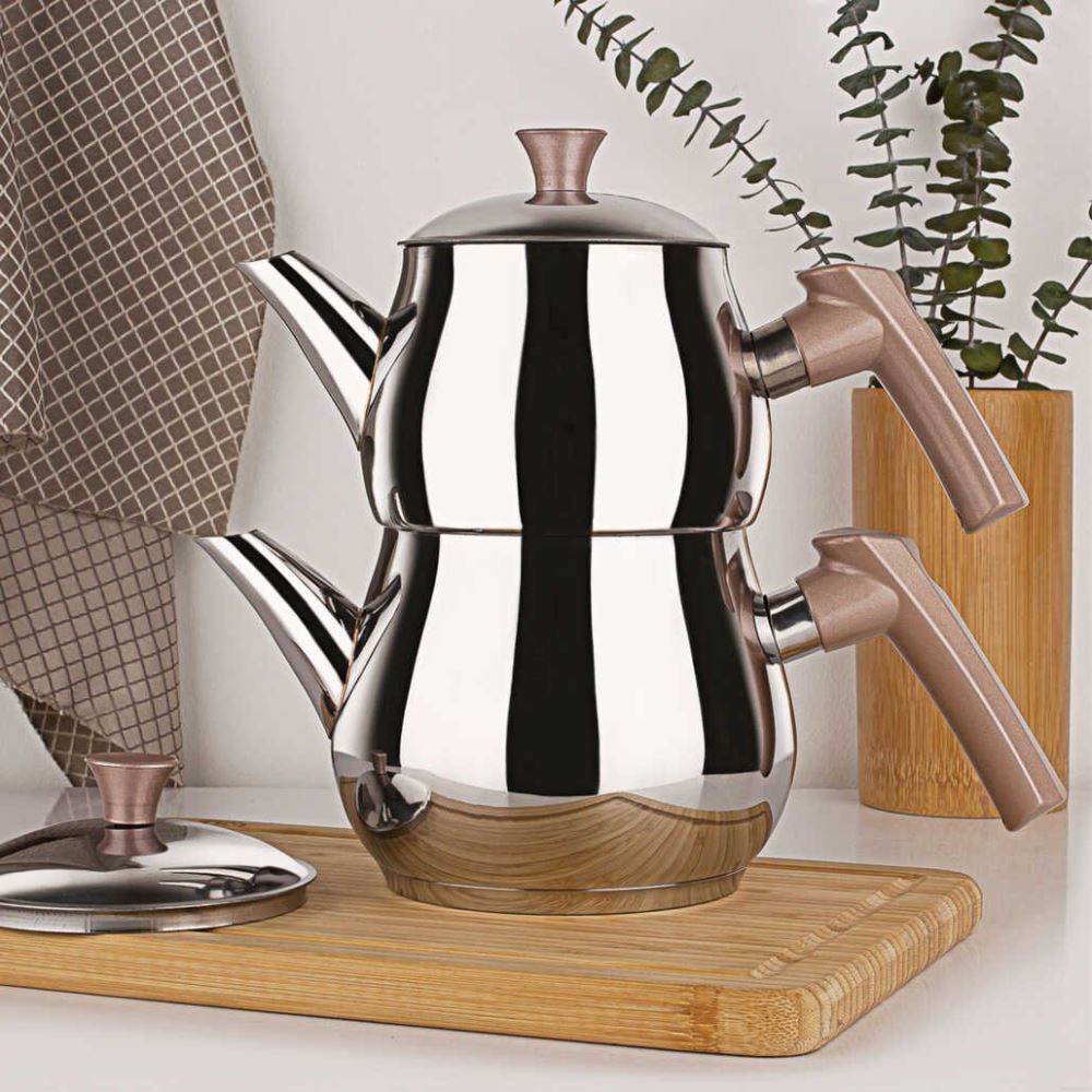 Porsima Damla Aile Boy Çaydanlık İndüksiyon Tabanlı Çaydanlık Çelik ...