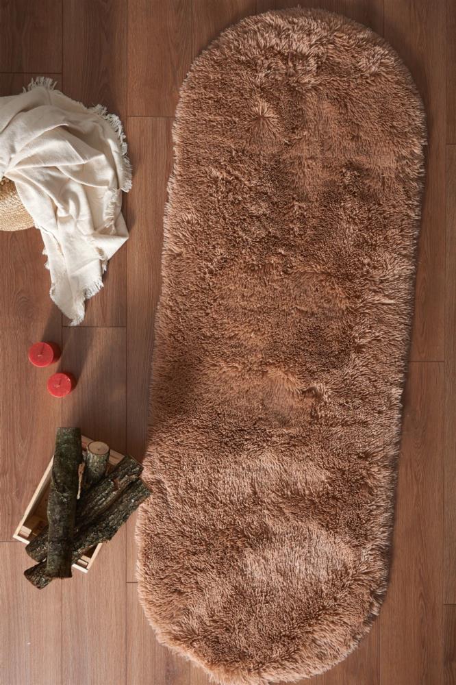 Markaev Tavşan Tüyü Camel Oval Halı