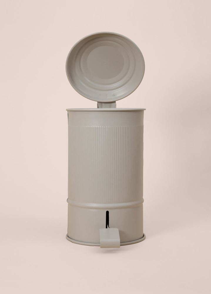 Stripe Kitchen and Bathroom Trash Can Beige 5 Lt.