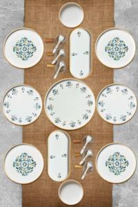 Kitchen Life 15 Piece 6 Person Sakura Stackable Breakfast Set - Sauce ...
