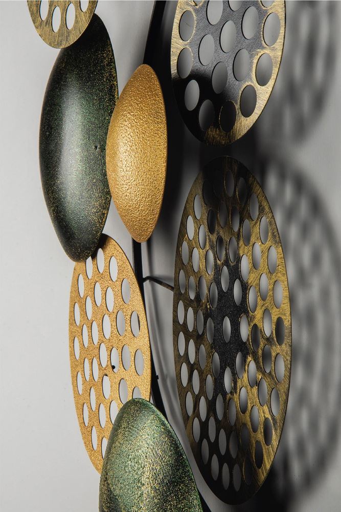 DORELİNE DoreArt Bronte Metal Duvar Tablosu, Ev Ofis Duvar Panosu (Yeşil).