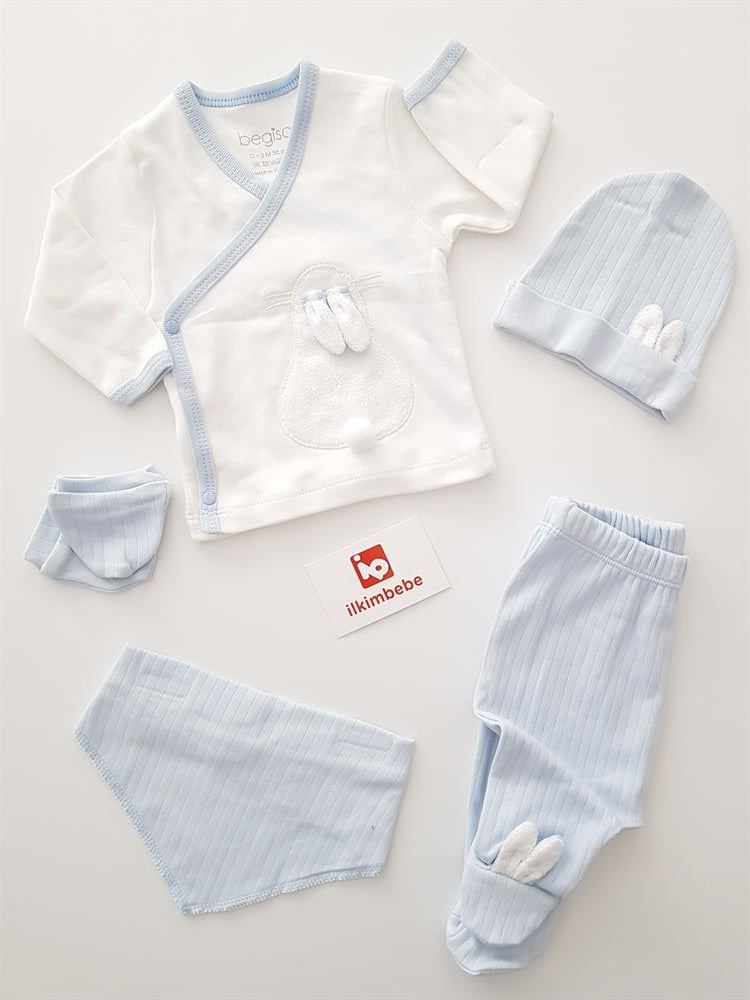 Rabbit 5-Piece Newborn Hospital Discharge Set 11632.