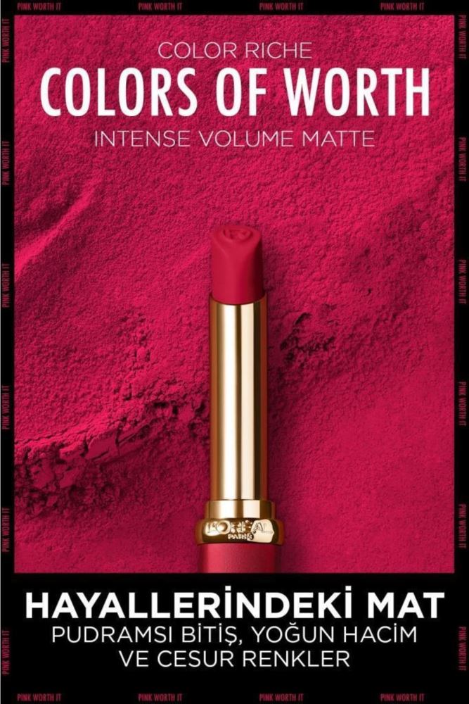 L'Oreal Paris Color Riche Colors Of Worth Intense Volume Matte Lipstick ...