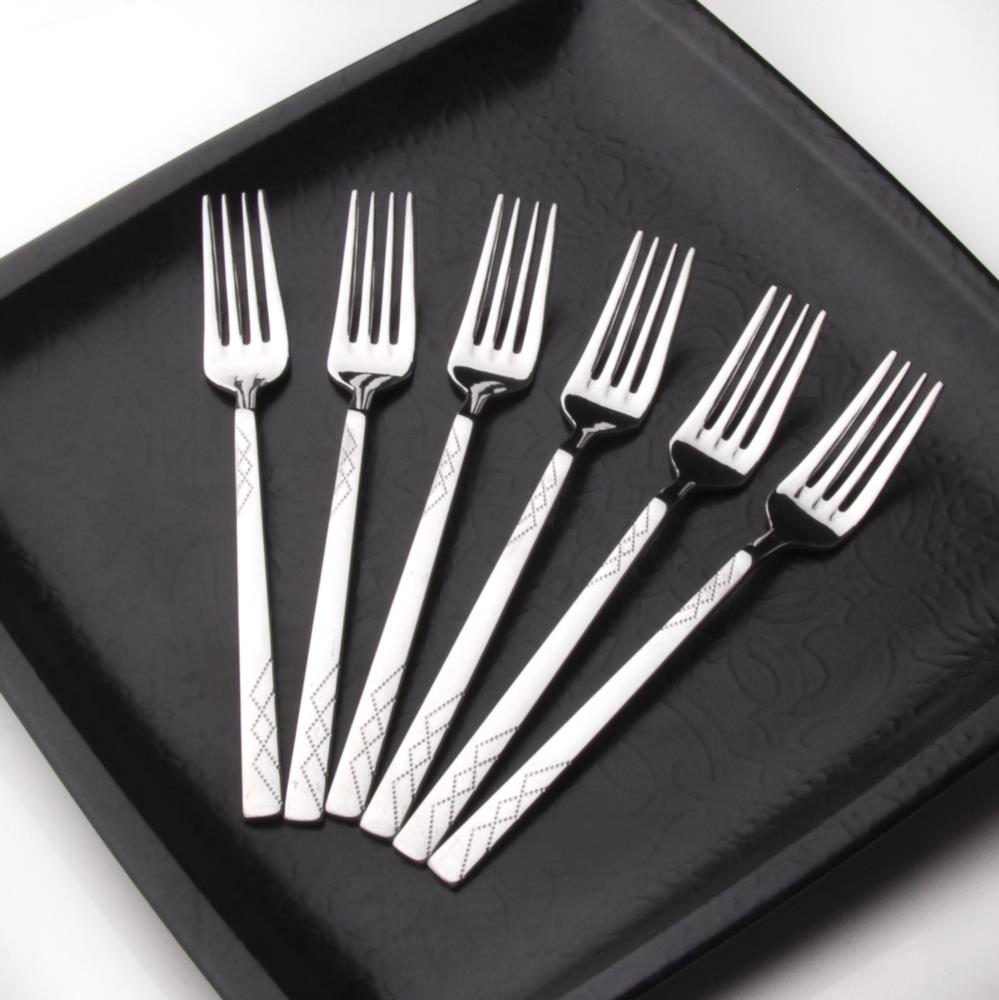 Alaca Zümrüt 12'Li Çelik Tatlı Çatalı.