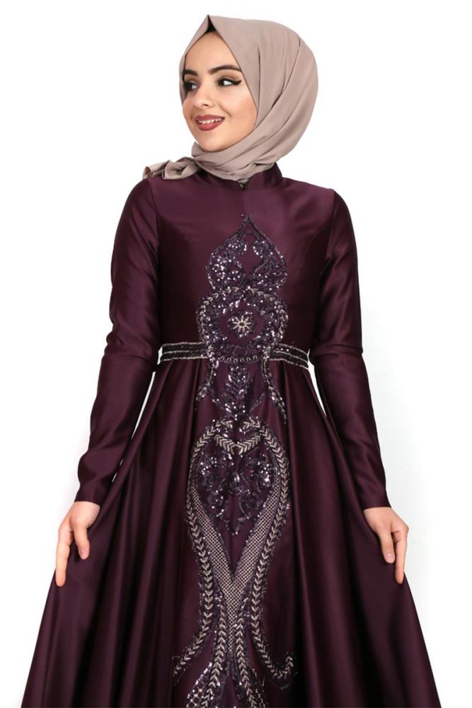 AbiyeSultan Mor Renk Abiye 6197-C.