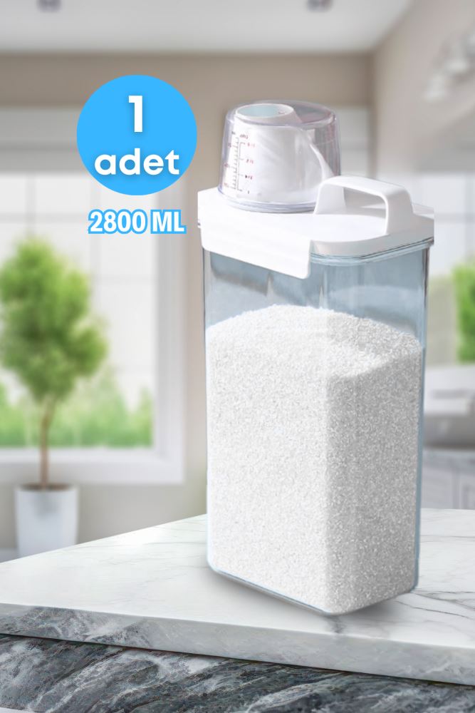 Grimor Life 1 Adet Sızdırmaz Depolama Sıvı Toz Deterjan Erzak Saklama ...